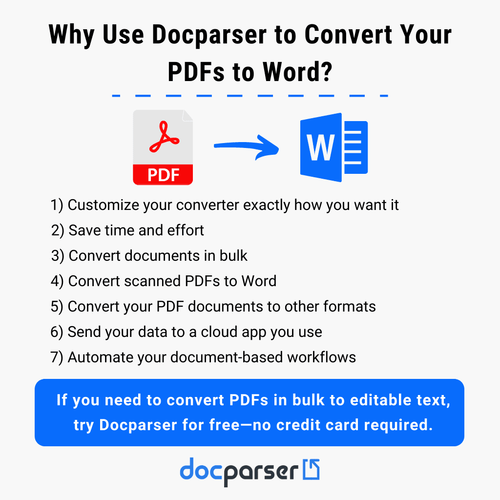 Convert PDF to Word Easily with Docparser
